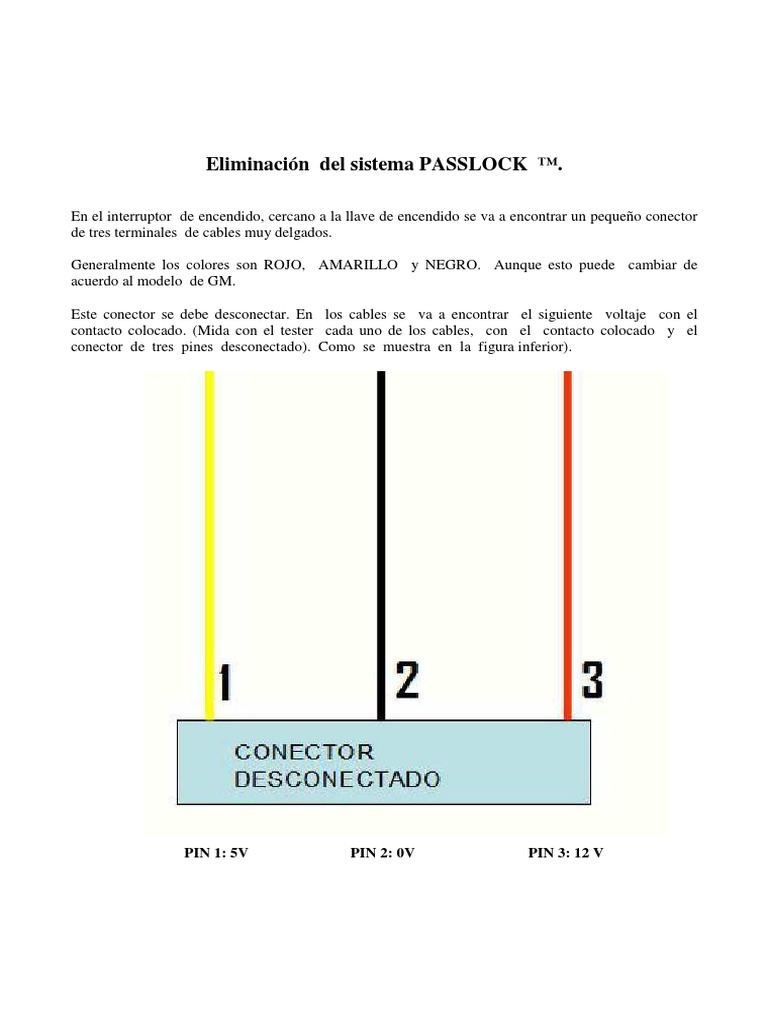 Eliminación Del Sistema Passlock GM | PDF | Transistor | Transistor de ...