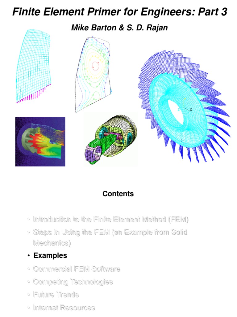Finite Element Primer For Engineers: Part 3: Mike Barton & S. D. Rajan | PDF | Finite Element ...