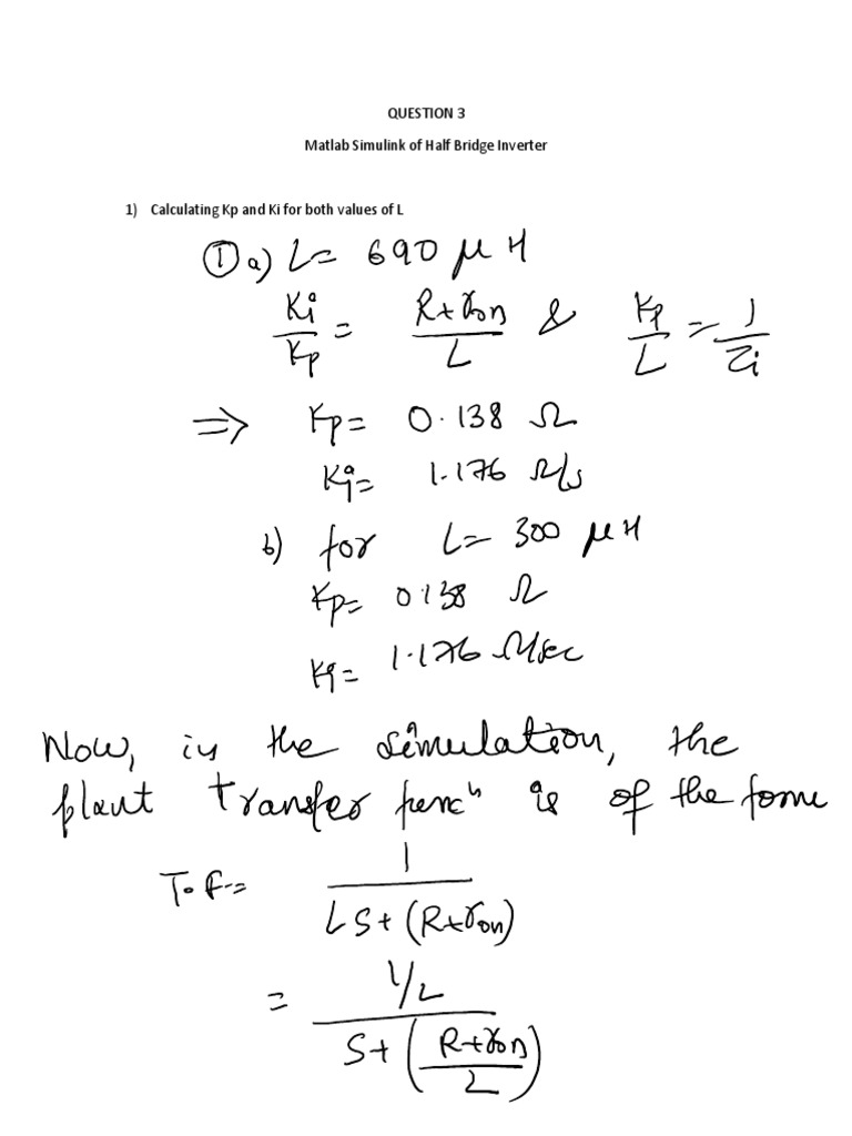 Matlab Simulink of Half Bridge Inverter | PDF