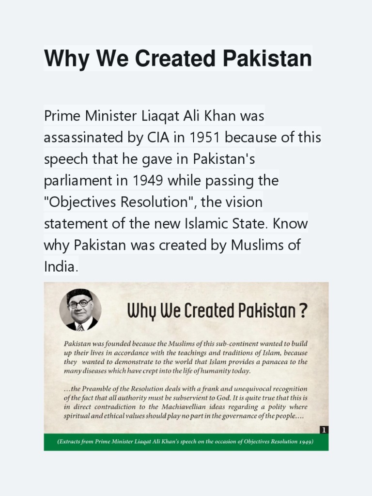 Why We Created Pakistan | PDF | Muslim World | Pakistan