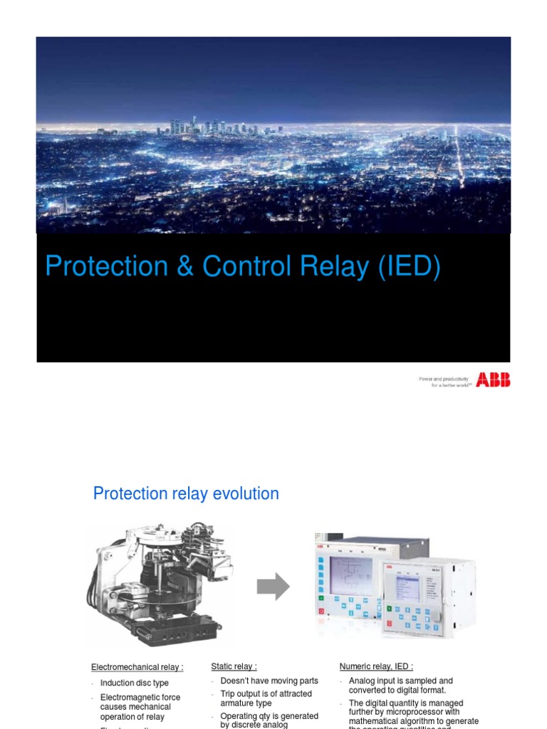 Protection & Control Relay (IED) | PDF | Relay | Power Engineering