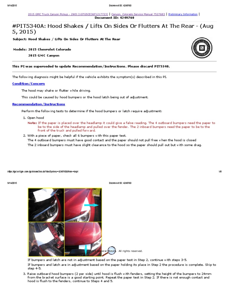 Hood Flutter Fix | PDF | Land Vehicles | Manufactured Goods