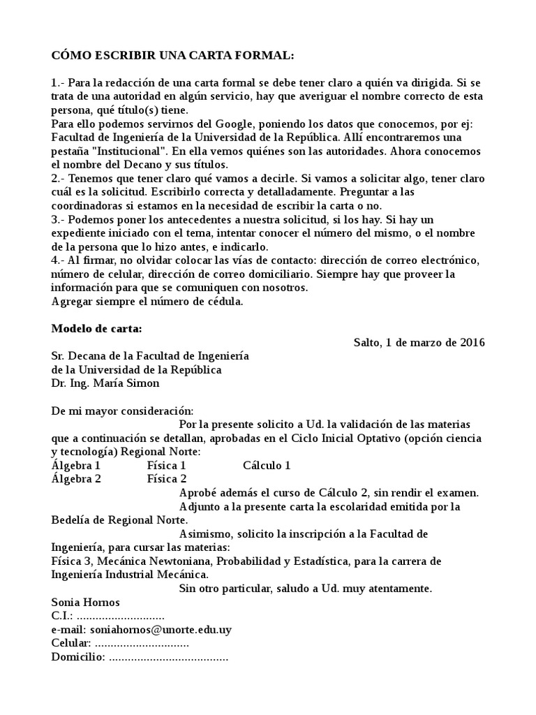 Modelo de Carta | PDF
