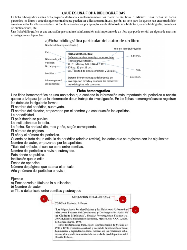 Ficha Bibliografica y Hemerografica | PDF