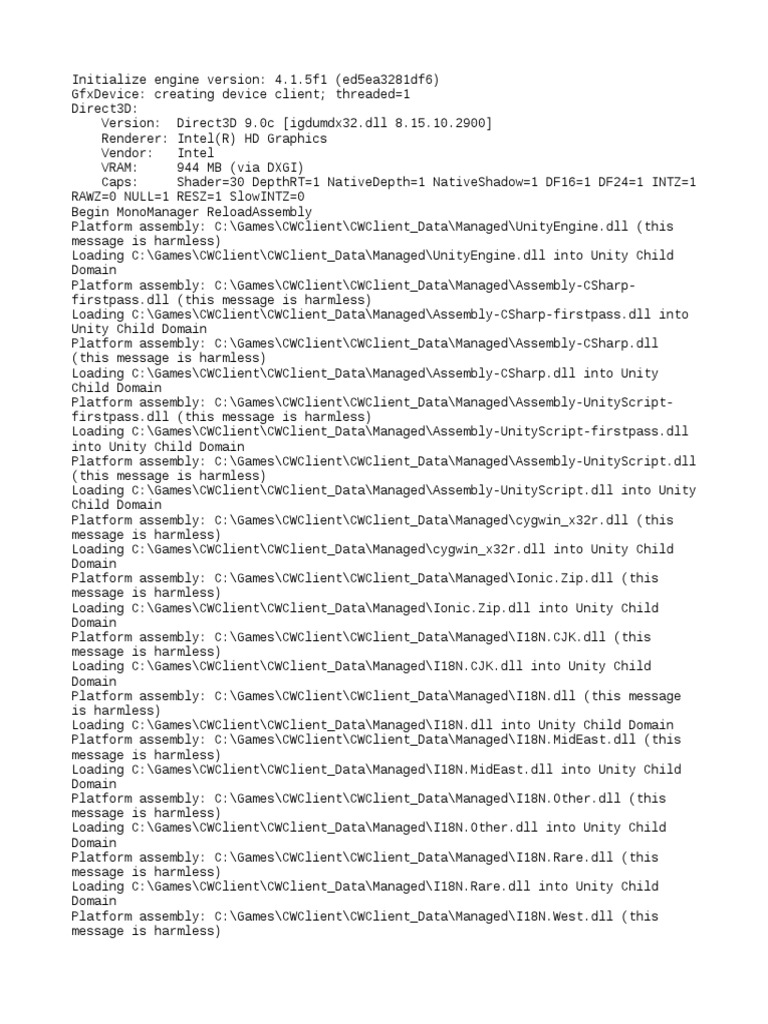 Output Log | PDF | Unity (Game Engine) | Computer Data