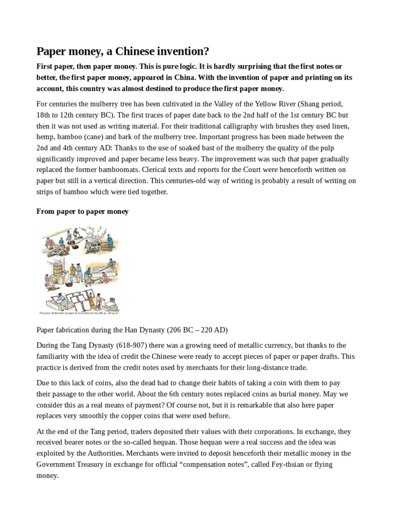Paper Money A Chinese Invention....... | PDF | Banknote | Paper