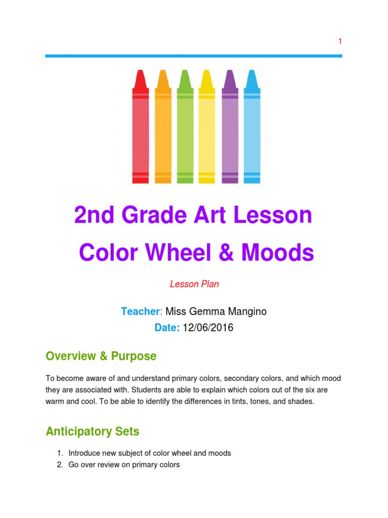 Final Lesson Plan | PDF | Lesson Plan | Color