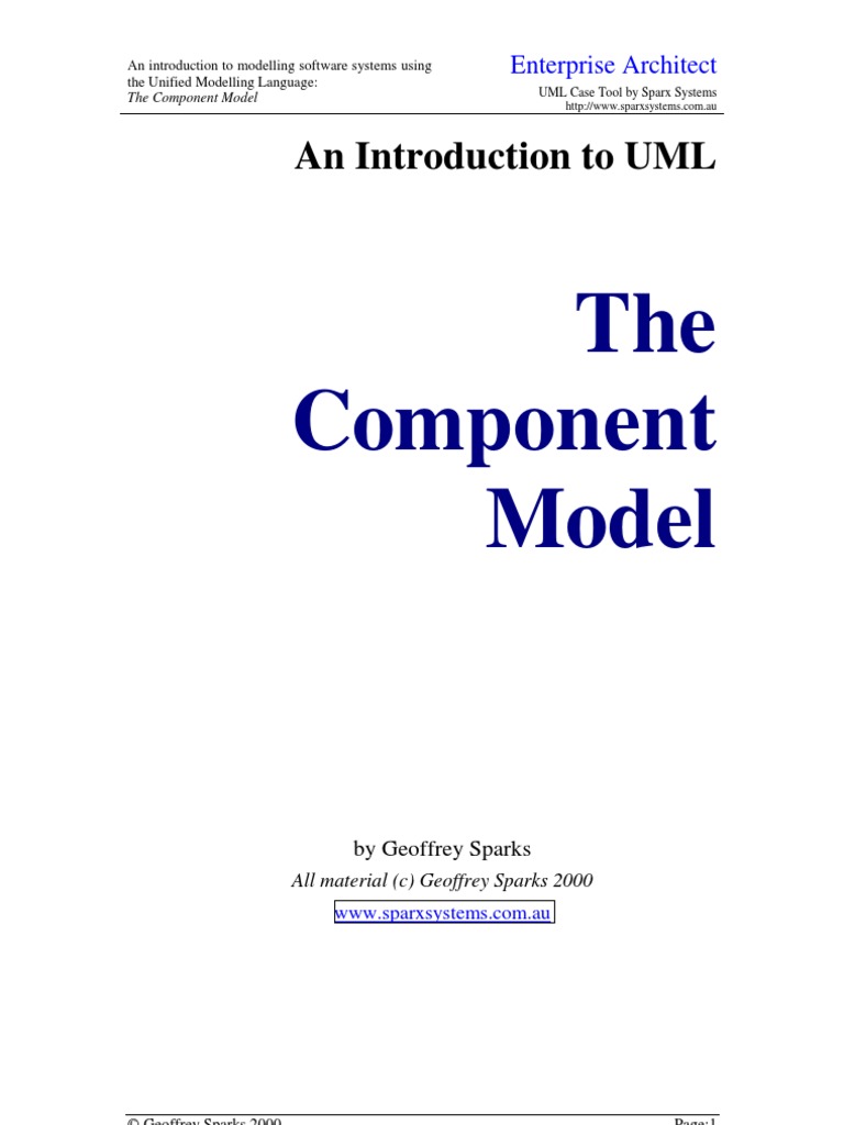 The Component Model: An Introduction To UML | PDF | Unified Modeling Language | Component Based ...