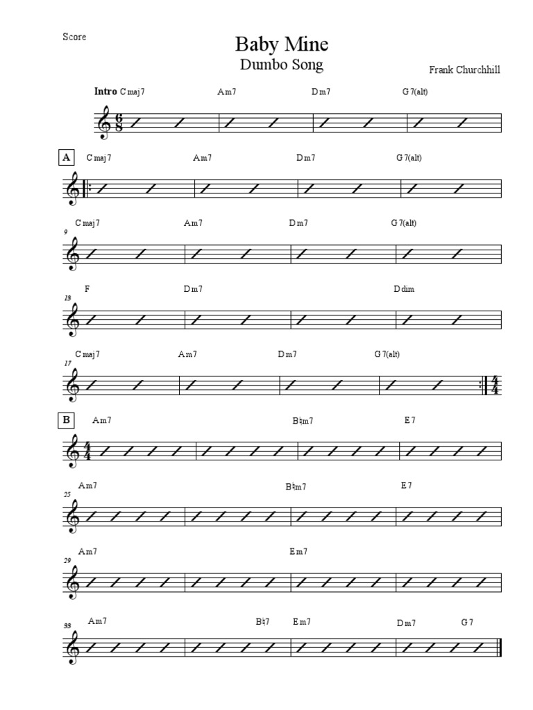 Baby Mine: Dumbo Song | PDF