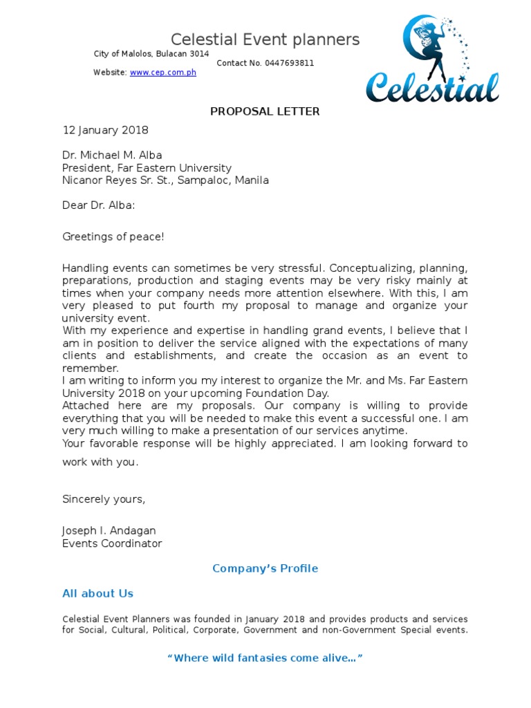 Event Proposal | PDF | Shopping Mall | Business