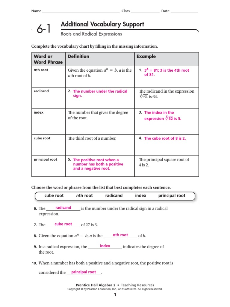 Alg 2 Ch 6 Prentice Hall Download Free Pdf Prime Number Numbers