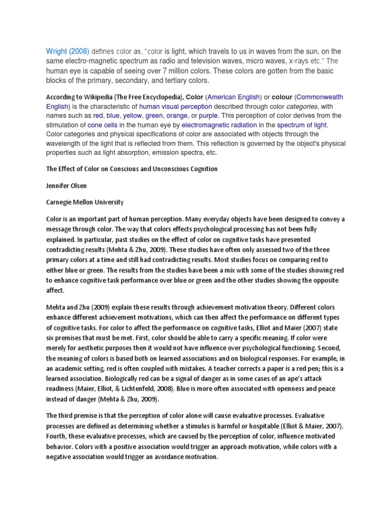 Color Related Literature | PDF | Electromagnetic Spectrum | Color