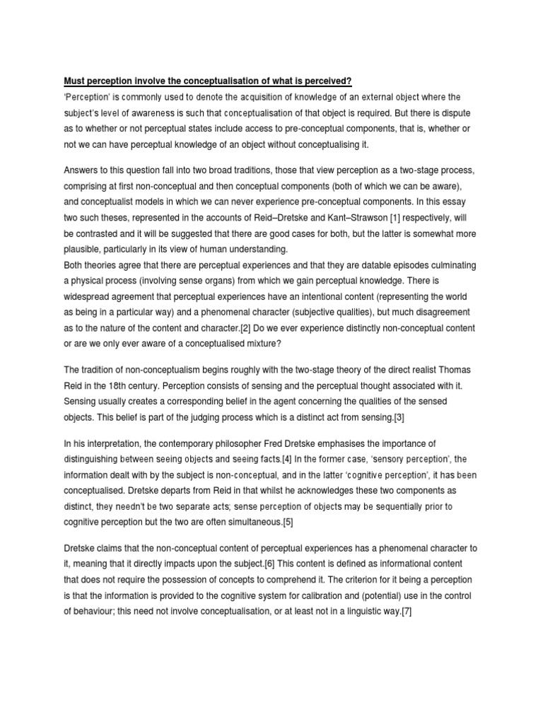 Conceptualization and Perception | PDF | Perception | Concept Conceptualization and Perception | PDF | Perception | Concept