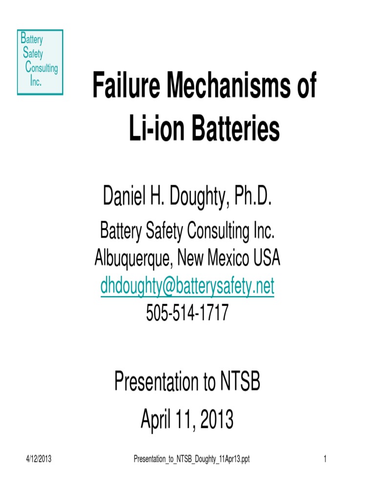 Failure Mechanisms of Li-ion Batteries and Strategies for Improving ...
