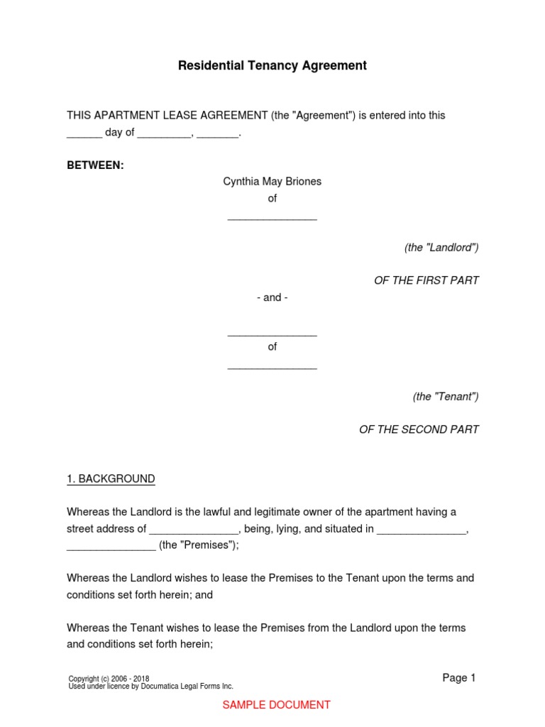 Residential Lease Agreement Template | PDF | Leasehold Estate | Landlord