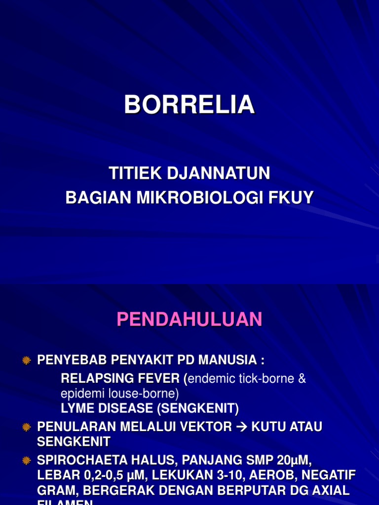 BORRELIA | PDF | Sains & Matematika