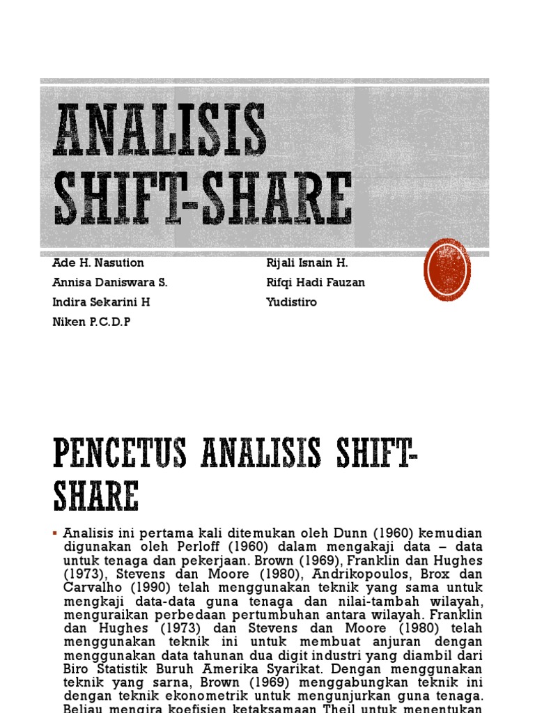 RSP - FG Analisis Shift & Share | PDF