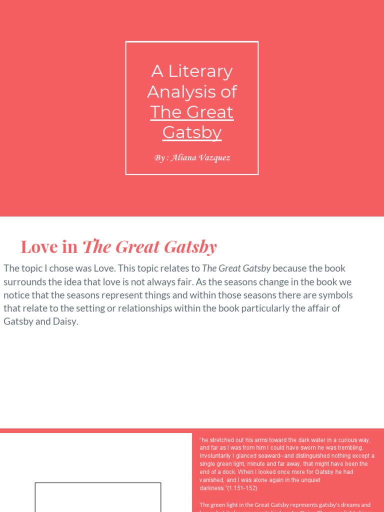 Gatsby Lit | PDF | The Great Gatsby | Reading (Process)