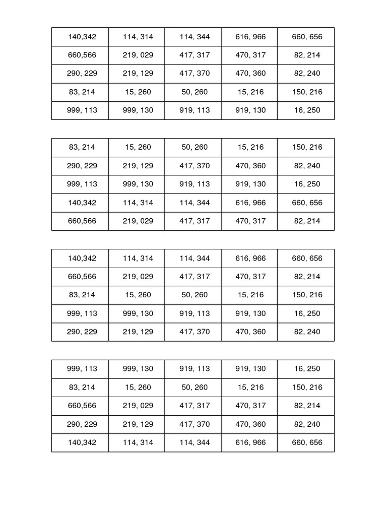Big Numbers Exercises | PDF