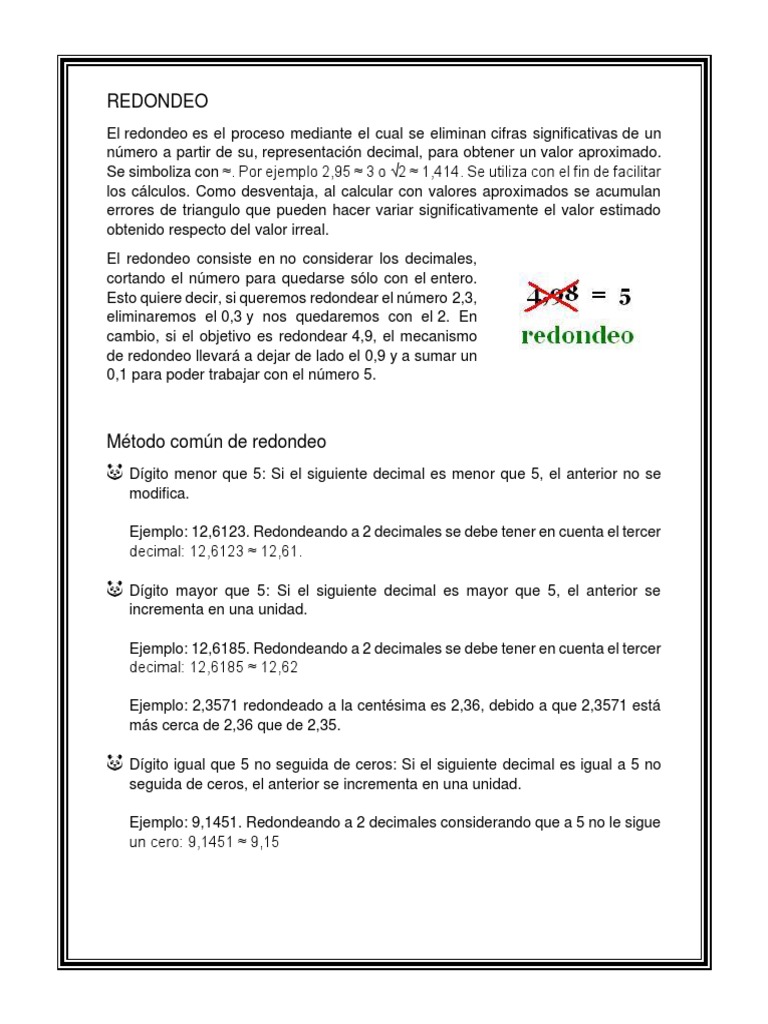 REDONDEO | PDF | Redondeo | Secuencia