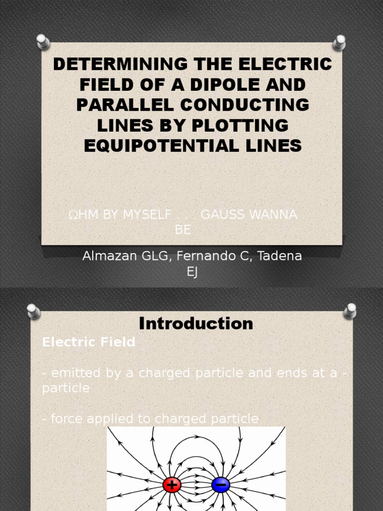 Determining The Electric Field of A Dipole and Parallel Conducting ...