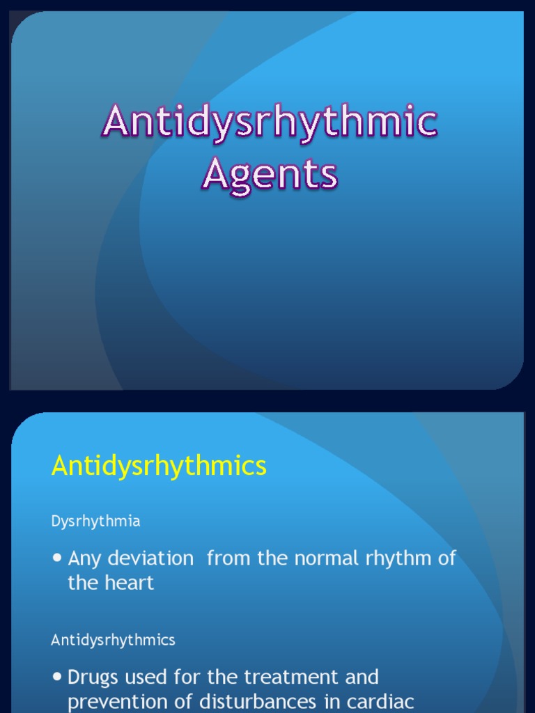 Anti Aritmia | PDF | Physiology | Cardiac Electrophysiology