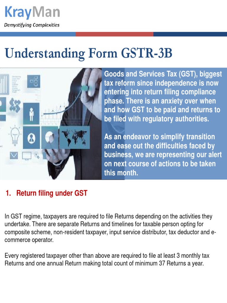 Guide to Filing Form GSTR-3B | PDF | Value Added Tax | Taxpayer