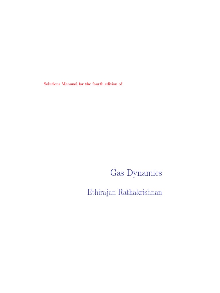 E Rathakrishnan Gas Dynamics Solutions | PDF | Compressible Flow ... E Rathakrishnan Gas Dynamics Solutions | PDF | Compressible Flow ...
