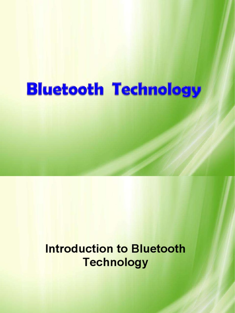 Overview of Bluetooth Technology | PDF | Bluetooth | Data Transmission