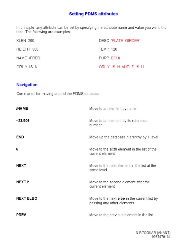 Pdms Syntax Pdf Command Line Interface Cartesian Coordinate System