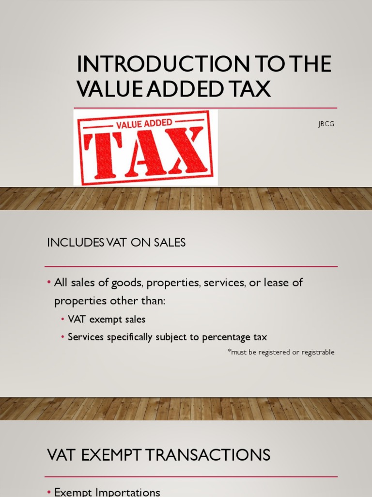 Chapter 6 Introduction To The Value Added Tax | PDF | Value Added Tax ...