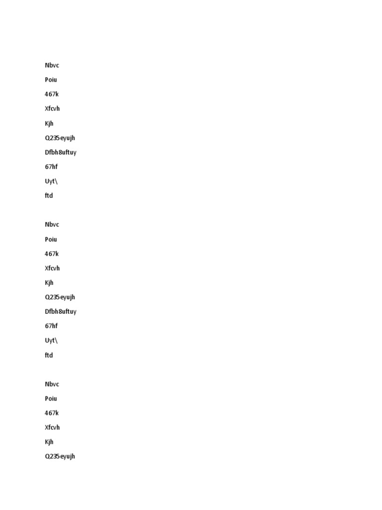 NBVC Poiu 467k XFCVH KJH Q235eyujh Dfbh8uftuy 67hf Uyt/ FTD | PDF