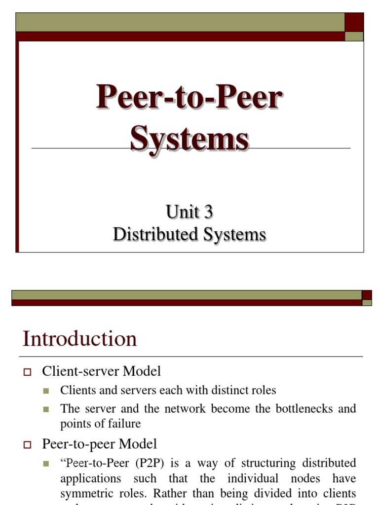 Unit 3 Peer-To-Peer Squirrel | PDF | Peer To Peer | Client–Server Model