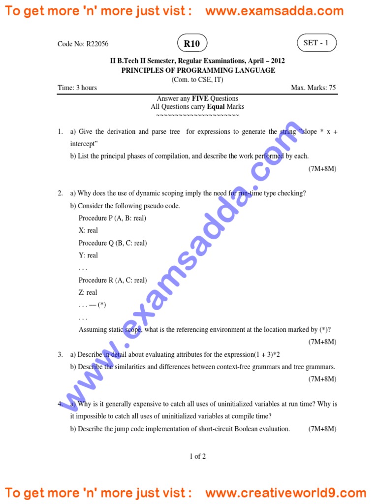 II B.Tech II Semester, Regular Examinations, April - 2012 Principles of ...