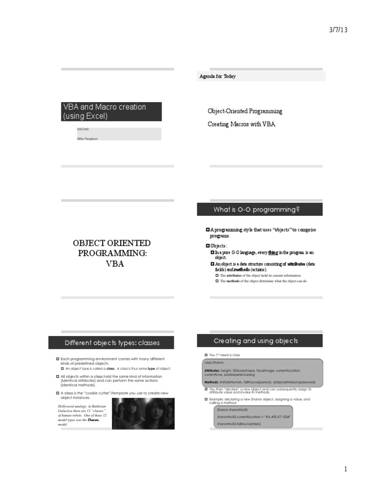 Visual Basic For Applications | PDF | Microsoft Excel | Subroutine