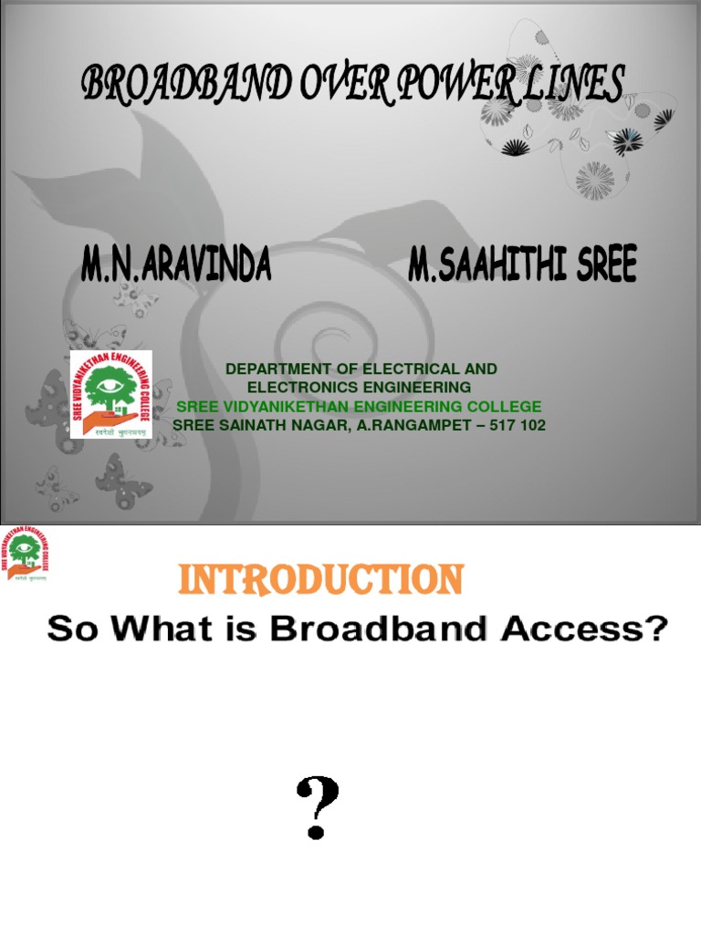 Broad Band Over Power Lines | PDF | Broadband | Internet Access