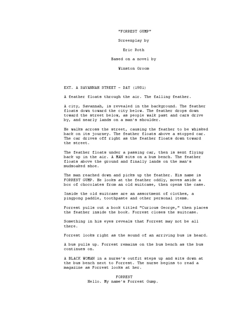 Forrest Gump - by Eric Roth | PDF