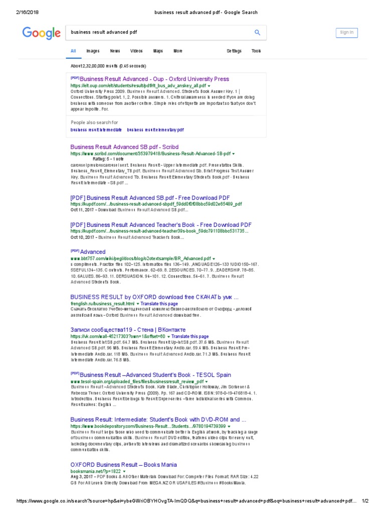 Business Result Advanced PDF - Google Search | PDF | Media Technology ...