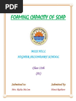Foaming Capacity of Soaps Investigatory Projects Chemistry Class 12 ...