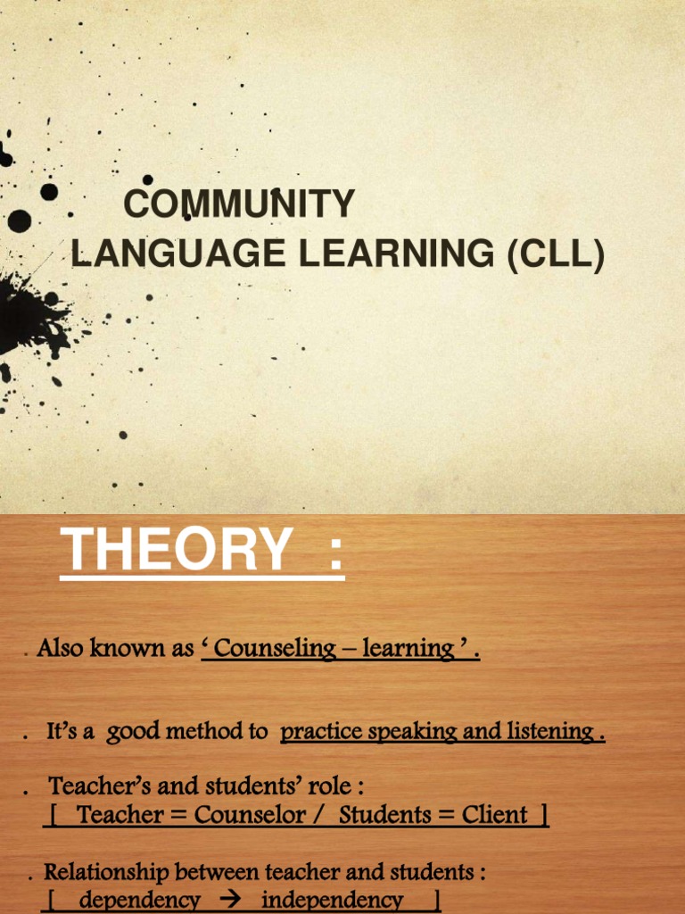 Community Language Learning (CLL) | PDF | Career & Growth | Language ...