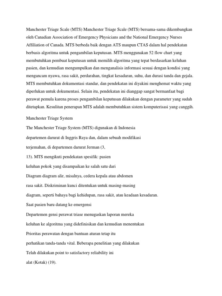 Manchester Triage Scale | PDF