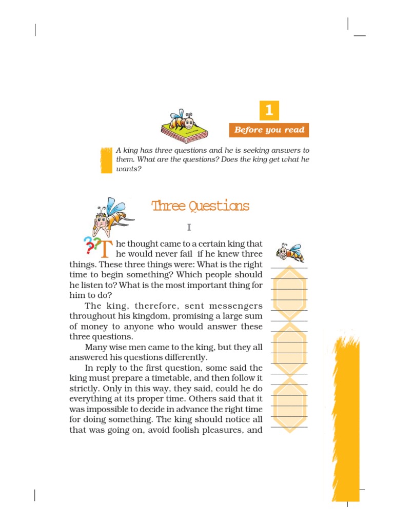 Three Questions | PDF | Forgiveness | Question