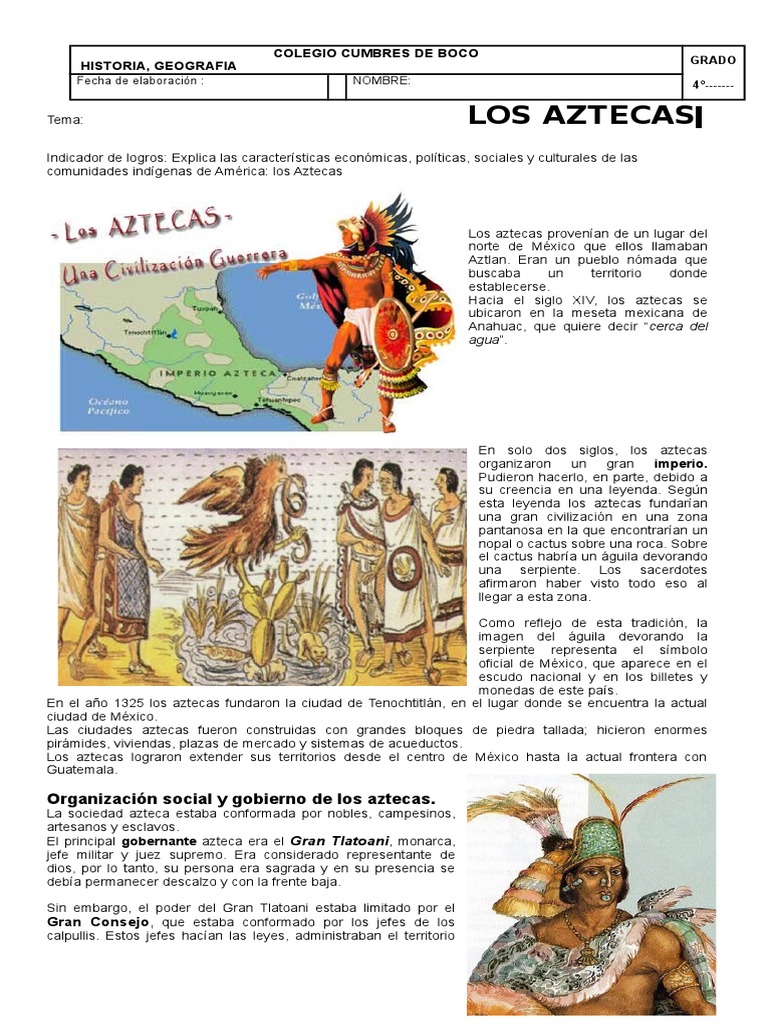 1a guía-LOS-AZTECAS | PDF | azteca | México