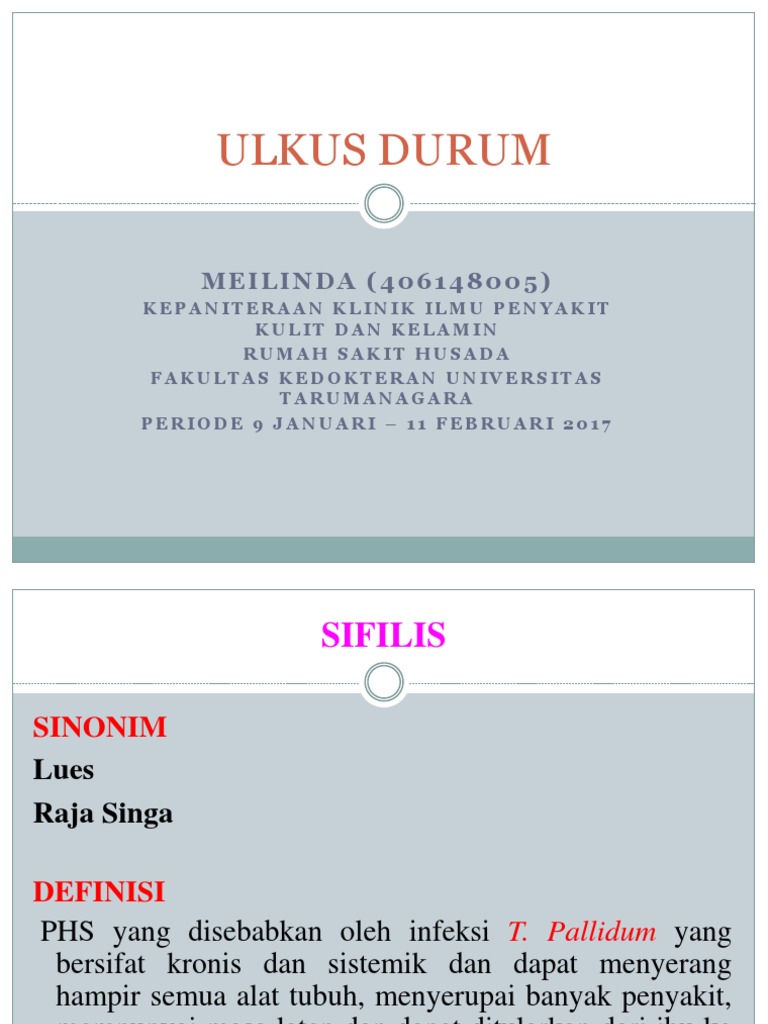 Ulkus Durum Kulit Genital | PDF