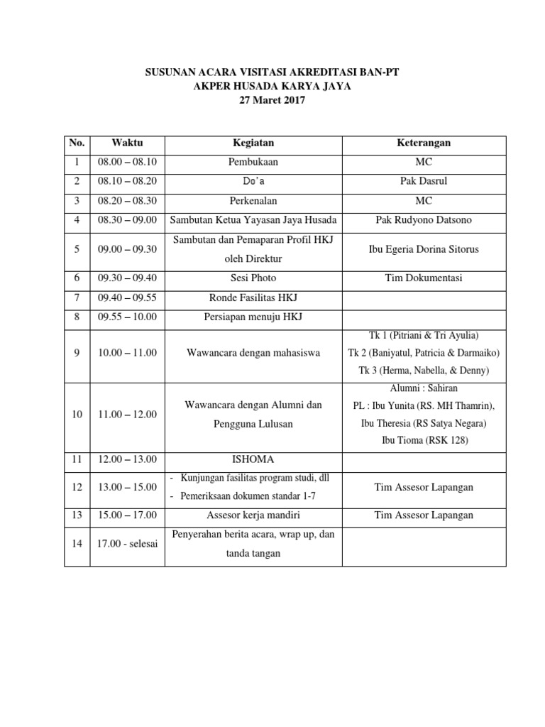 Susunan Acara Training Organisasi - Delinewstv