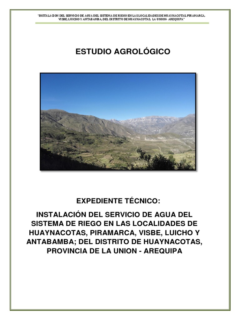 Estudio Agrologia | PDF | Valle | Clima