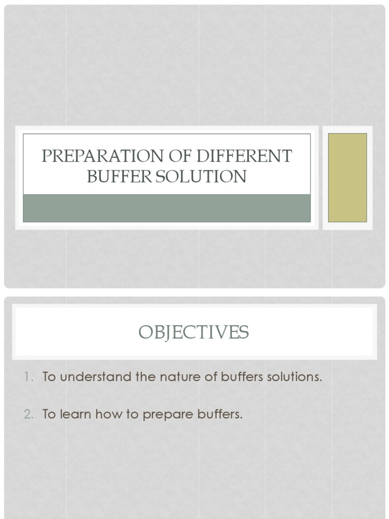 Preparation of Buffers | PDF | Buffer Solution | Acid