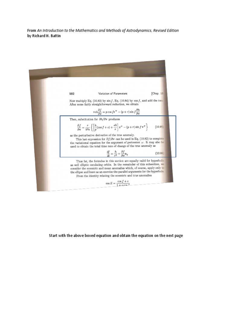 An Introduction To The Mathematics and Methods of Astrodynamics | PDF