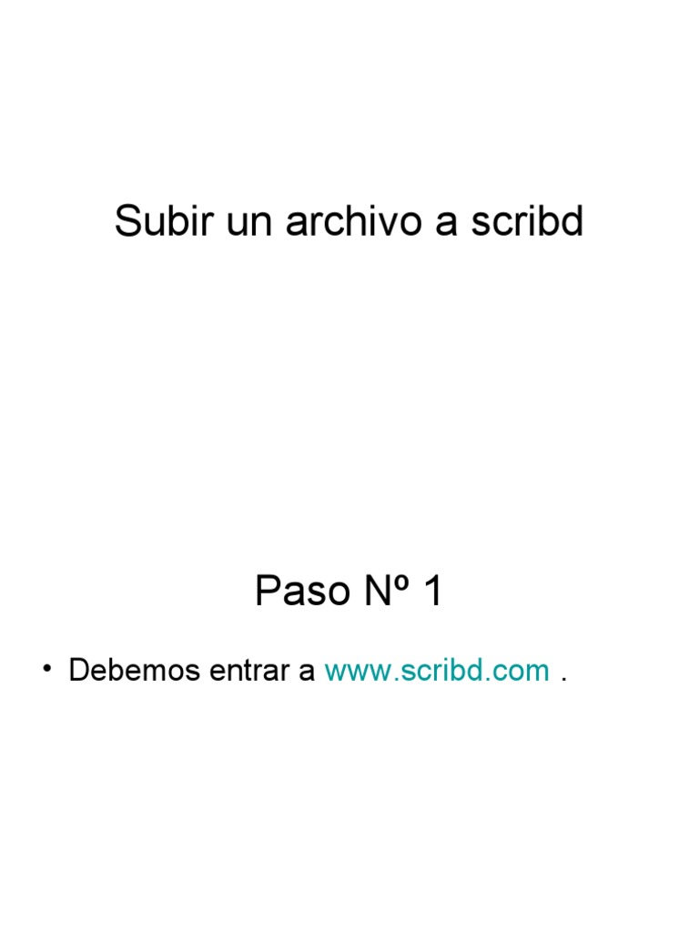 Como Subir Un Archivo A Scribd | PDF | Informática