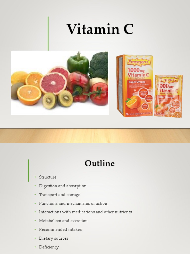 Vitamin C Powerpoint | PDF | Vitamin C | Antioxidant